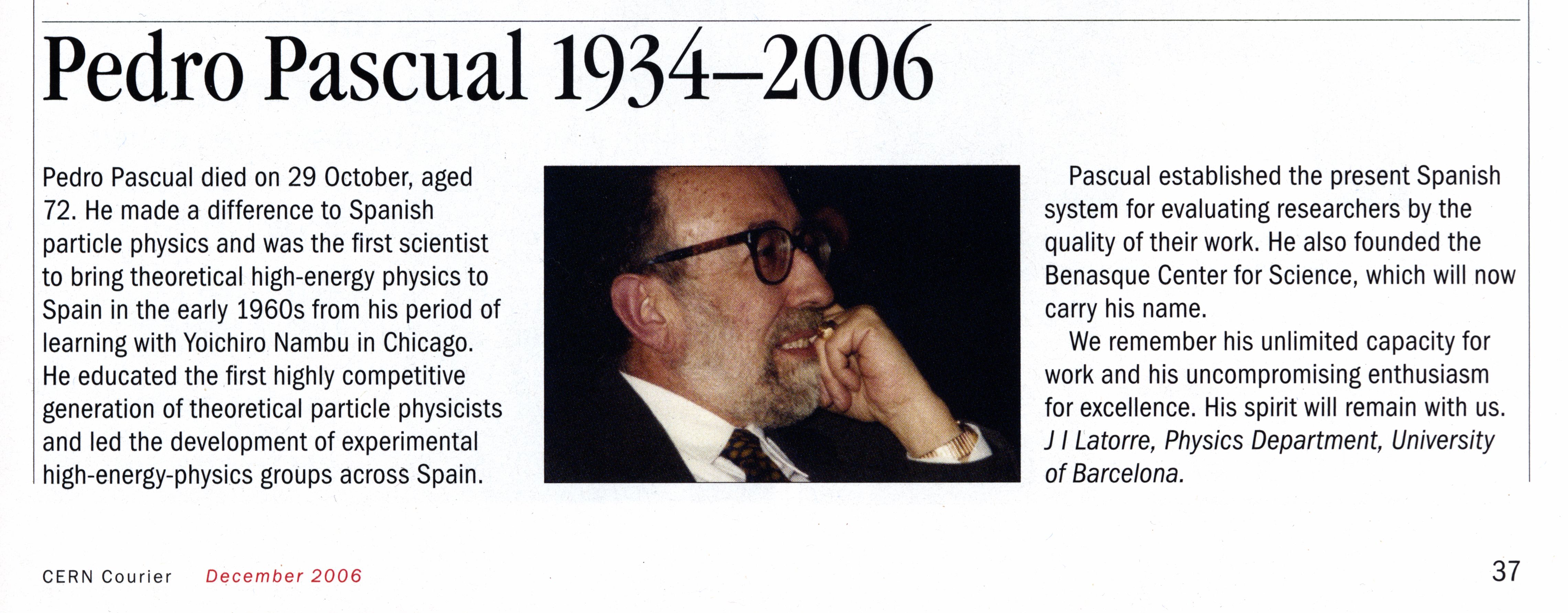 Homenatge a Pere Pascual